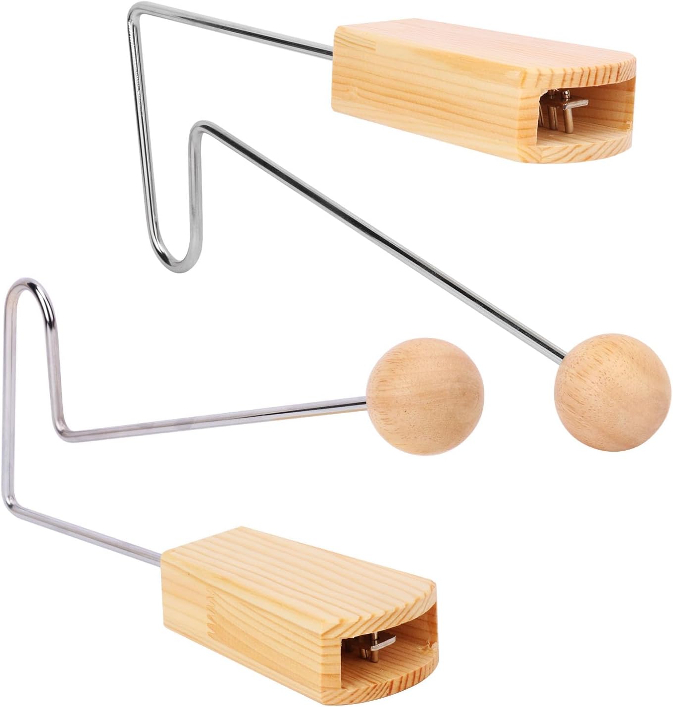 Amazon.com: Geytetqi 2 PCS Vibraslap Percussion Instrument, Wood and ...