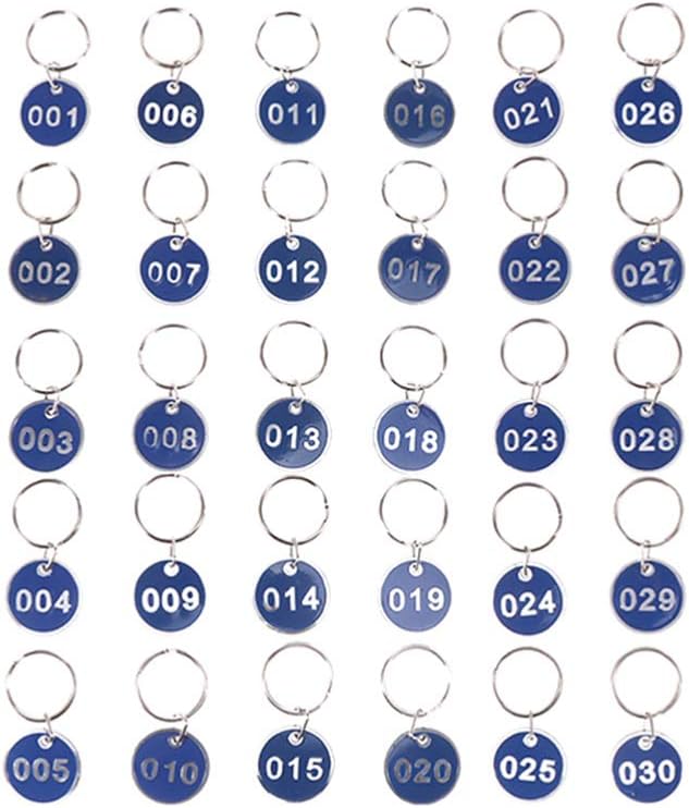 Amazon.com : NUOBESTY 30PCS Metal Numbered Tags Set 1-30 Number ...