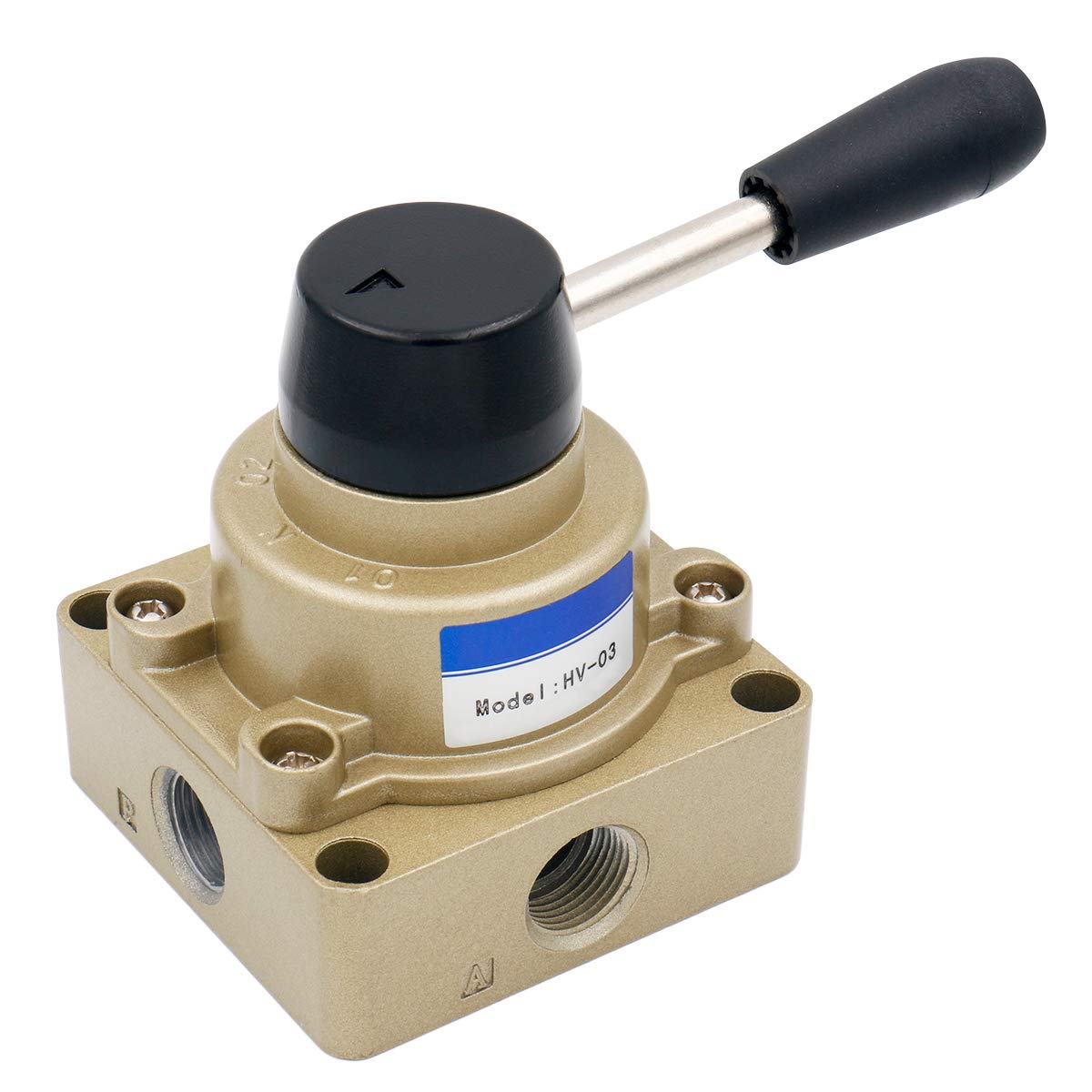 Baomain Pneumatic Rotary Lever Hand Control Valve HV-03 PT 3/8 3 ...