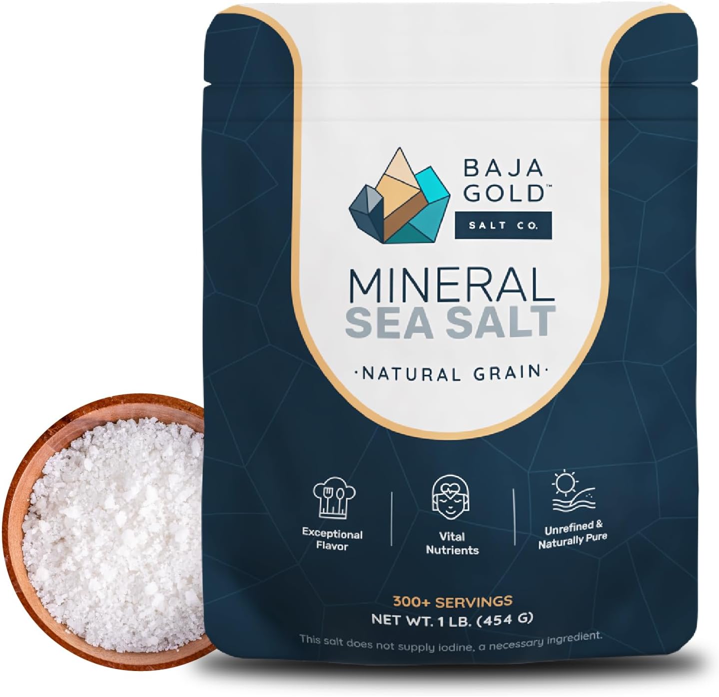 Amazon.com : Baja Gold Mineral Sea Salt - Pure & Organic Natural Grain ...