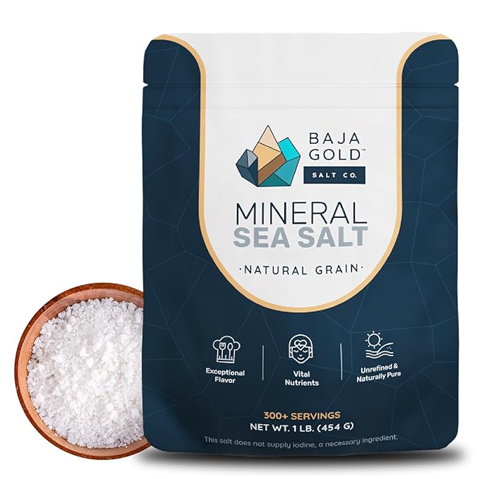 Amazon.com : Baja Gold Mineral Sea Salt - Pure & Organic Natural Grain ...