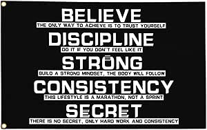 Amazon.com : Aroxtms Discipline Motivational Flag 3x5 Ft Funny Gym ...
