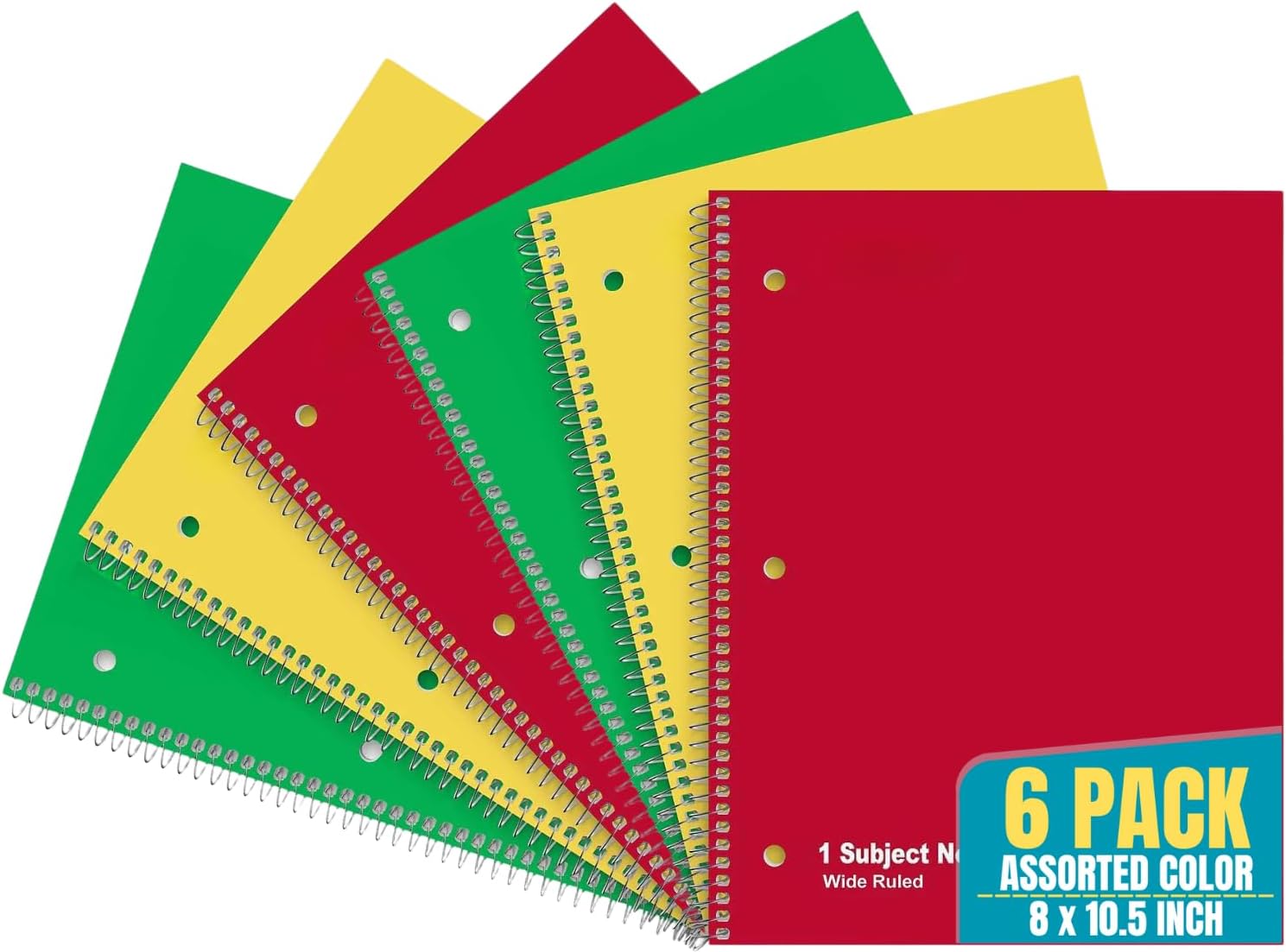 Amazon.com : 1InTheOffice Spiral Notebook College Ruled, College Ruled ...