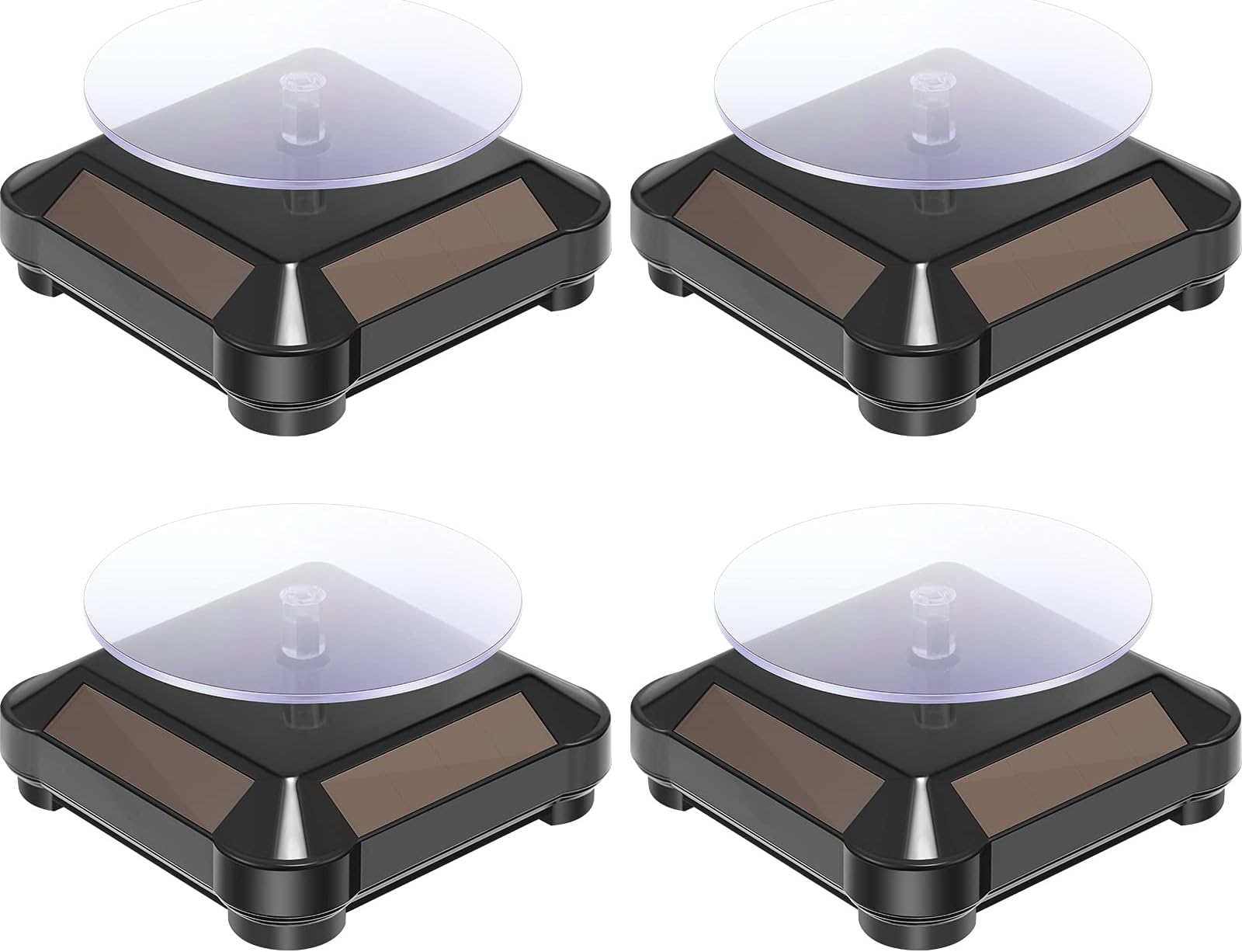 Amazon.com: Yulejo 4 Solar Display Stand Turntable 360 Degree Rotating ...