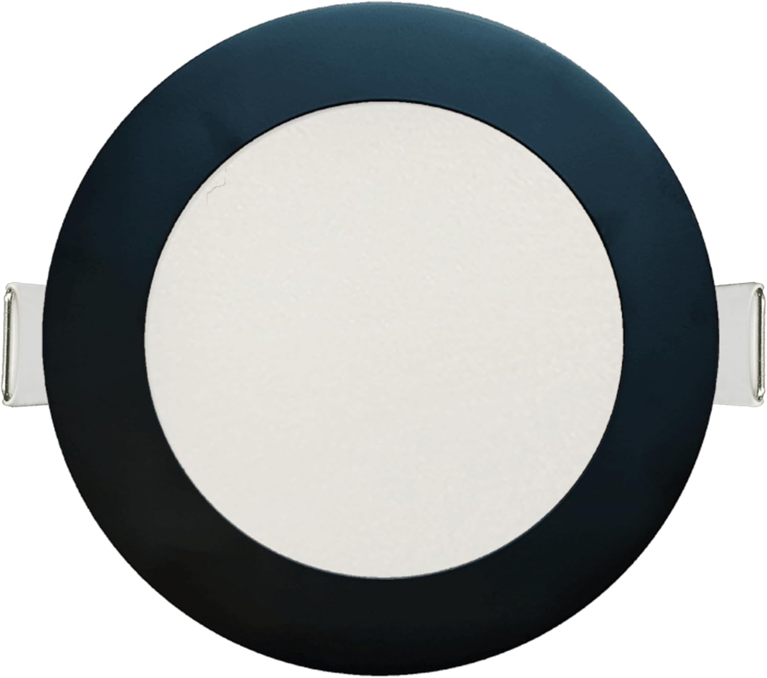 Perlglow 6 inch Slim Round Black Downlight Luminaire, Fire Rated, Wafer ...