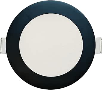 Perlglow 6 inch Slim Round Black Downlight Luminaire, Fire Rated, Wafer ...