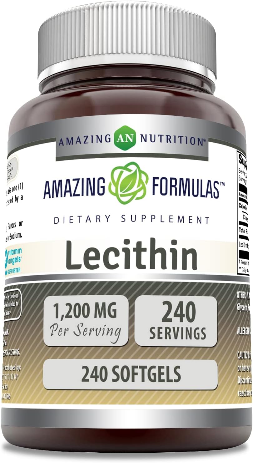 Amazon.com: Amazing Formulas Lecithin 1200mg High Potency 240 Softgels ...