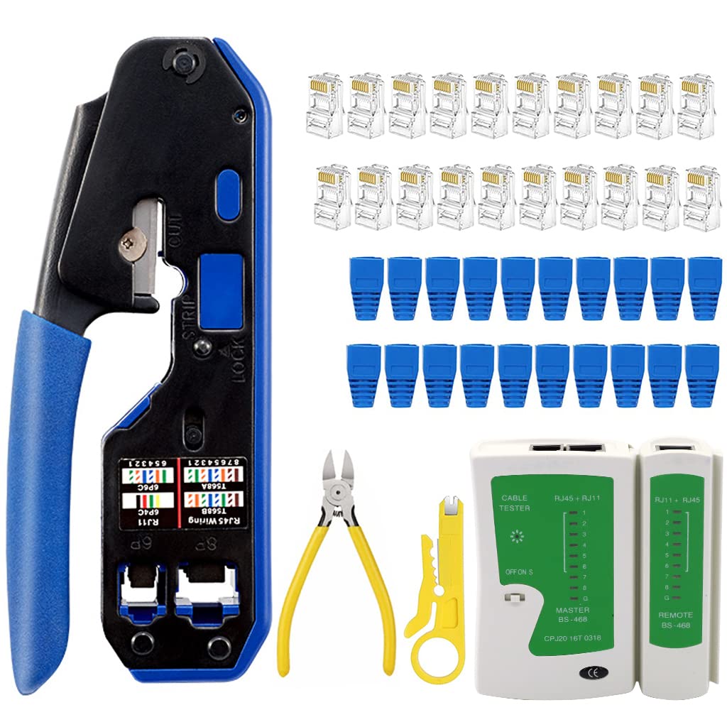 Serplex® RJ45 Crimp Tool Pass Through Modular CAT5e, CAT6, CAT6A ...
