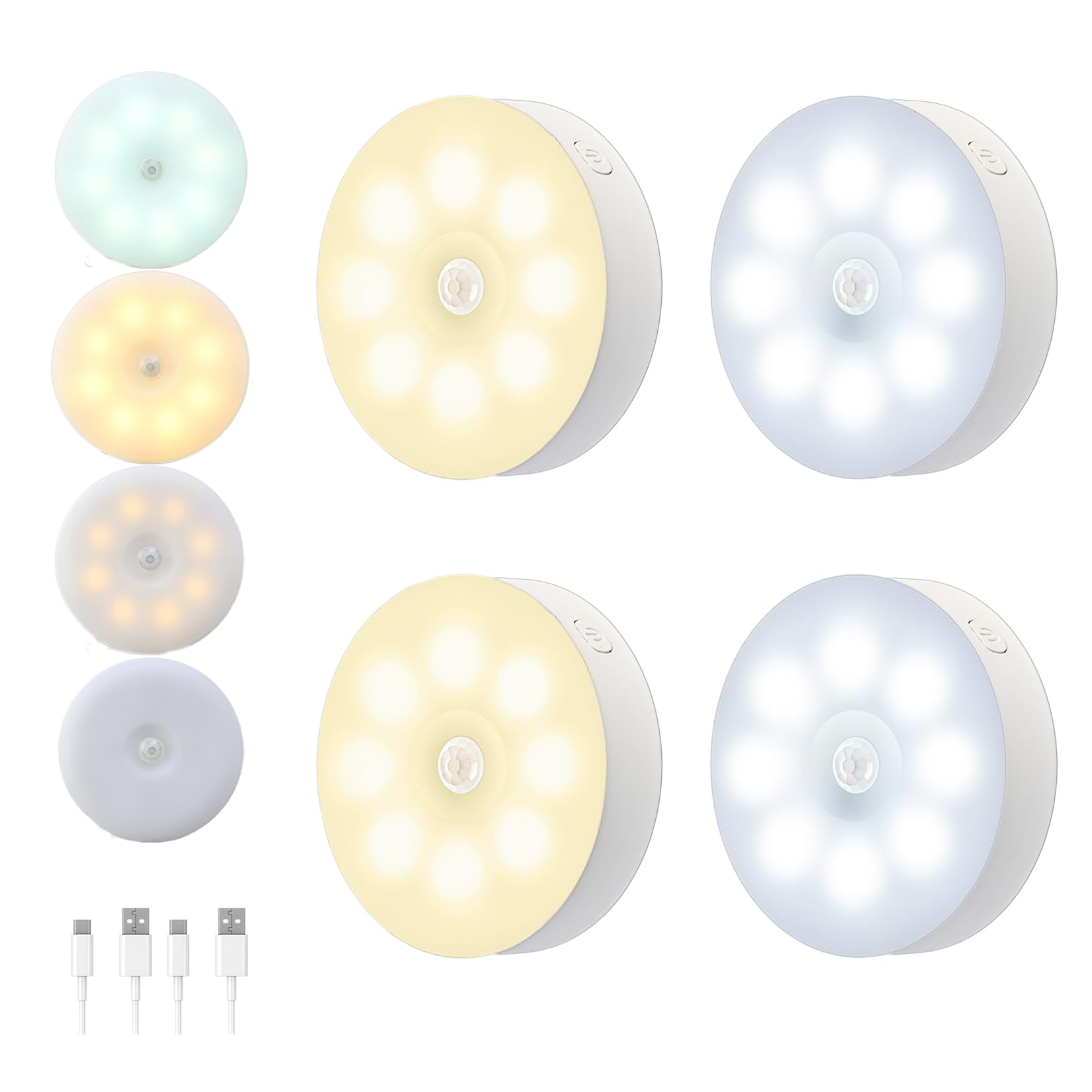 OUXHKT Motion Sensor Light Indoor with Flashlight Mode(5 Modes) [Make ...