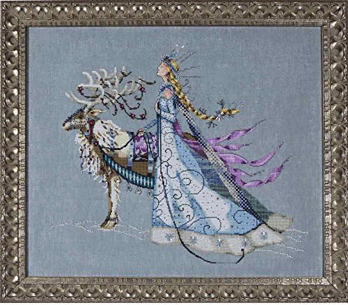 Amazon.com: Snow Queen Linen Kit Beaded Counted Cross Stitch by Nora ...