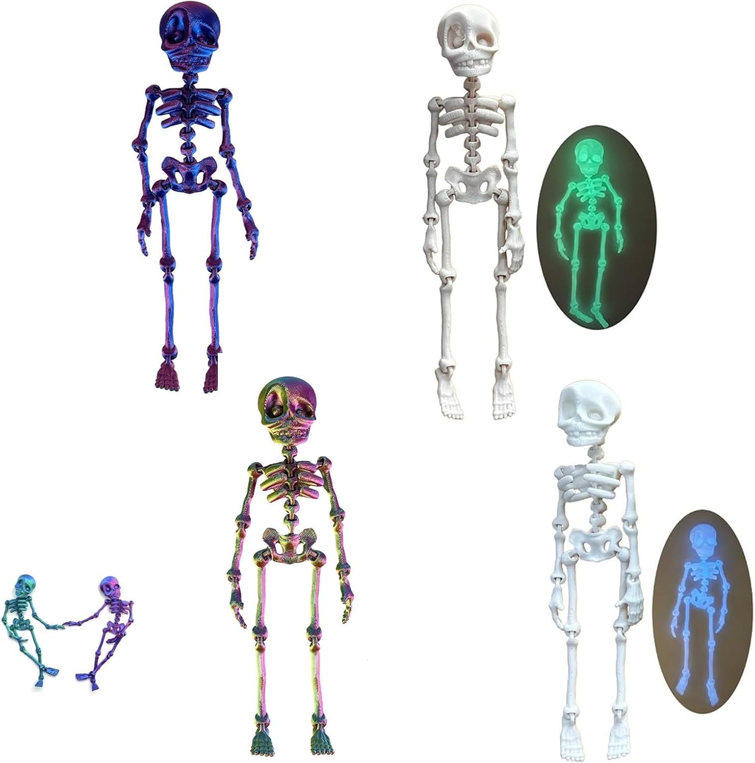 Amazon.com: Skeleton Fridge Magnet, 4PCS Posable Skull Refrigerator ...