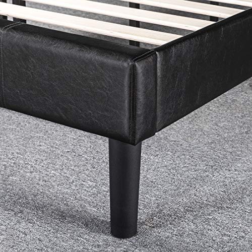 ZINUS Gerard Faux Leather Upholstered Platform Bed Frame, - Want It All