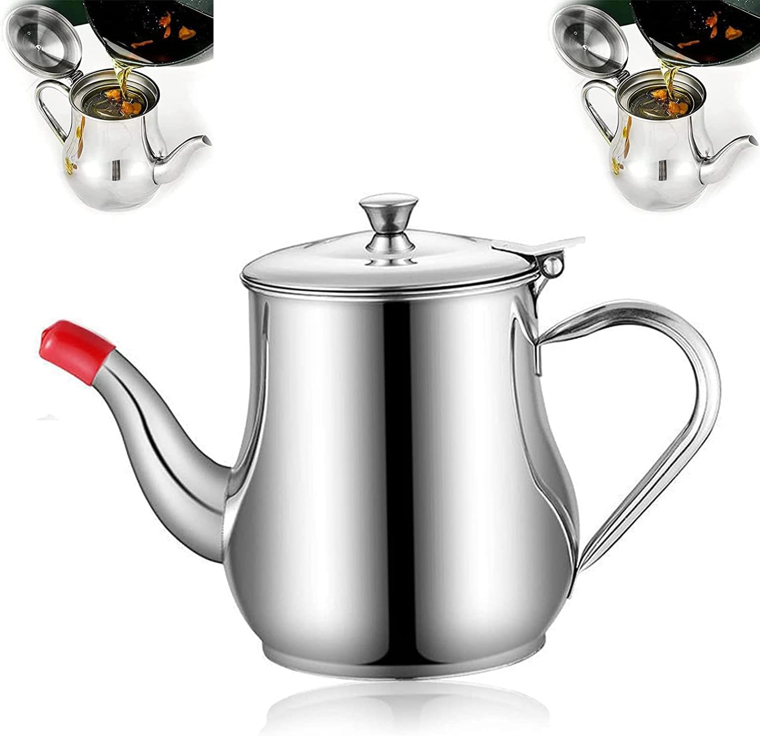 Amazon.com: Stainless Steel Oiler with Strainer, Oil Dispenser with ...
