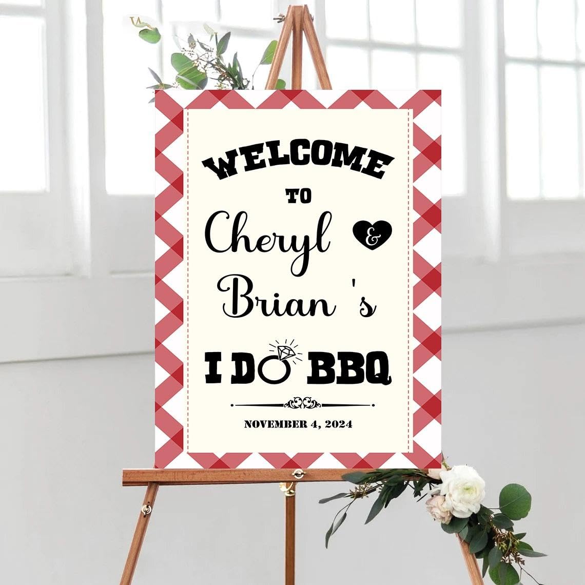 Amazon.com : Personalized I Do BBQ Welcome Sign, I Do BBQ Sign, I Do ...