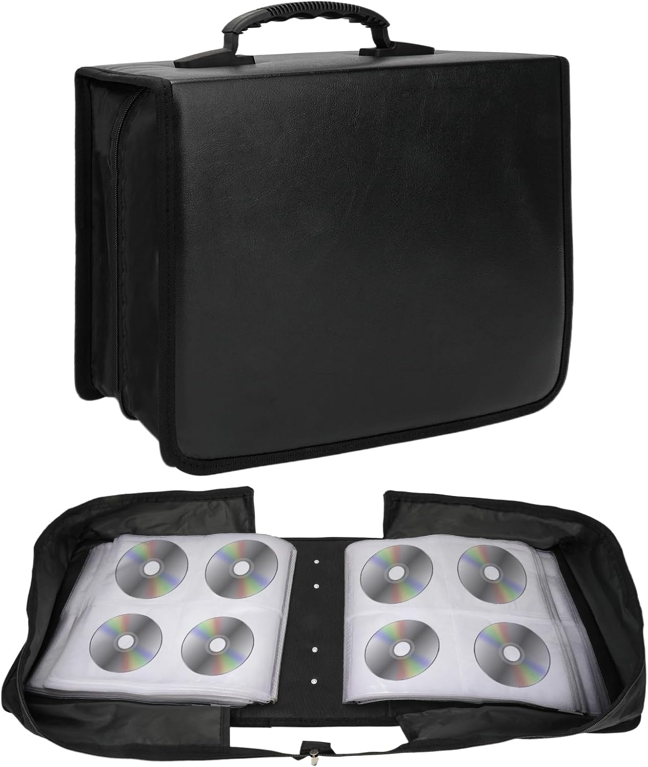 Amazon.com: 520 Capacity CD DVD Case Holder - Portable Zippered CD ...