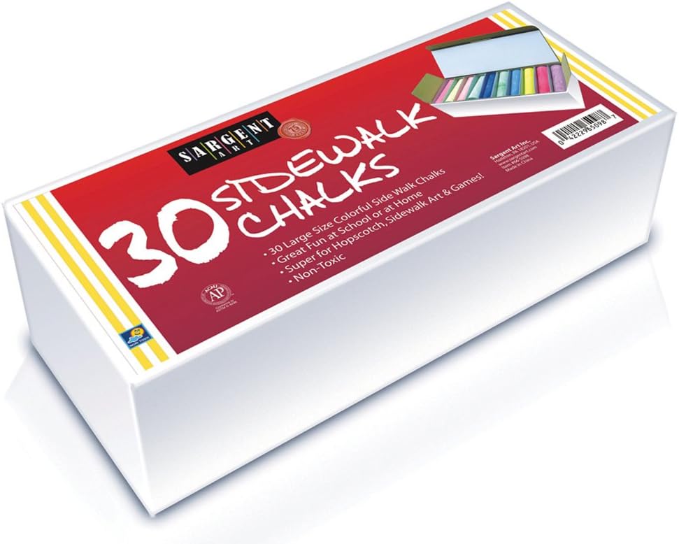 Amazon.com: White Sidewalk Chalk for Kids Toddlers Outdoor Side Walk ...