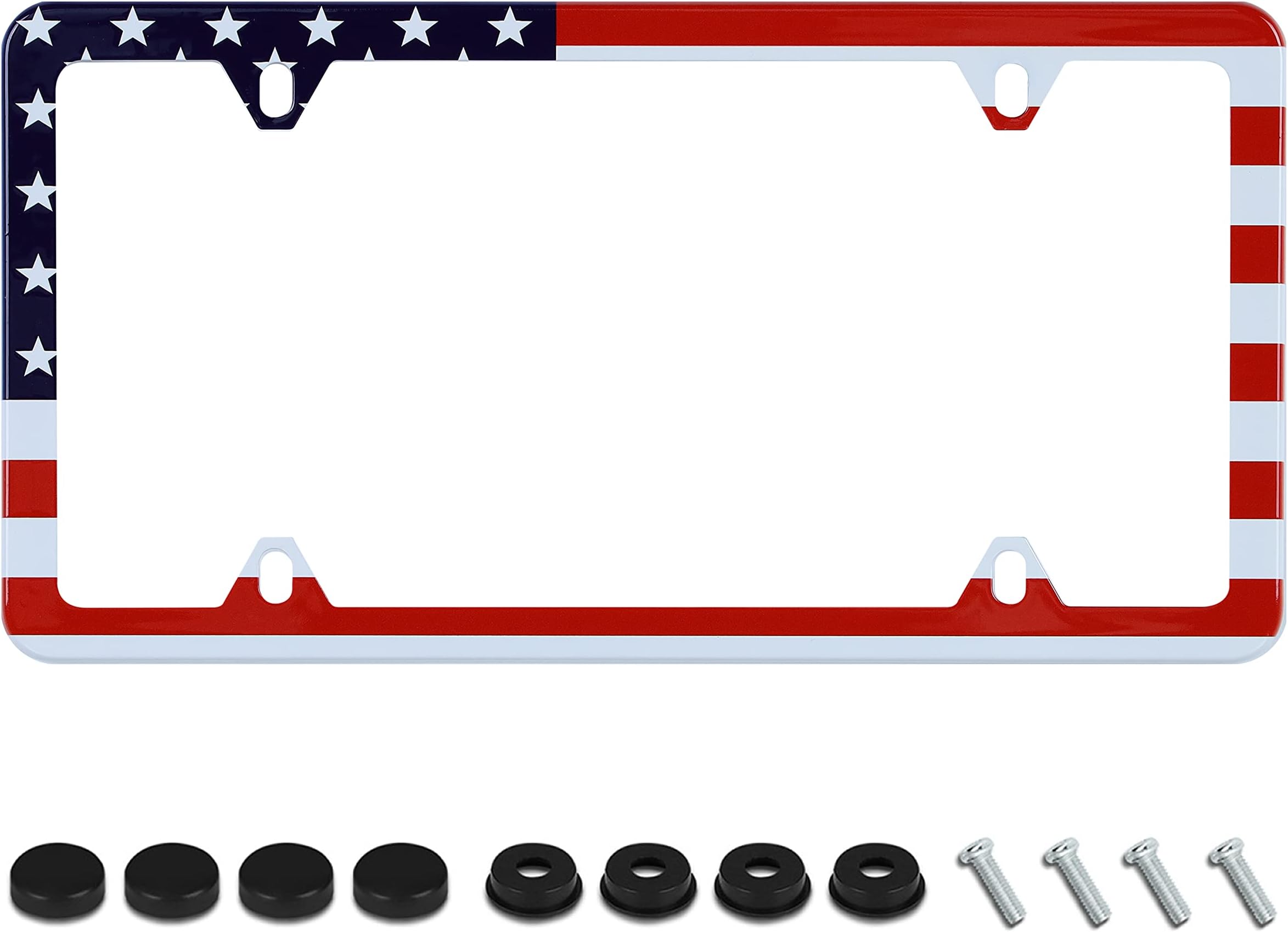 Amazon.com: USA American Flag UV Resistant 2 Hole Slim Style Stainless ...