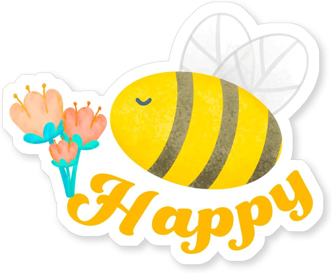 Amazon.com: 480 Pcs Funny Bee Happy Stickers, Cute Honey Bee Stickers ...
