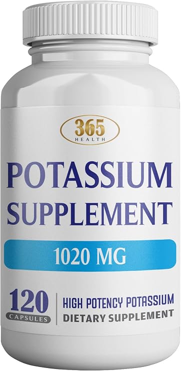 Amazon.com: 365 Health Potassium Supplement 1020 mg | Potassium ...