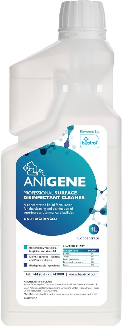 ANIGENE Surface Disinfectant Cleaner (1 Litre – Unfragranced ...