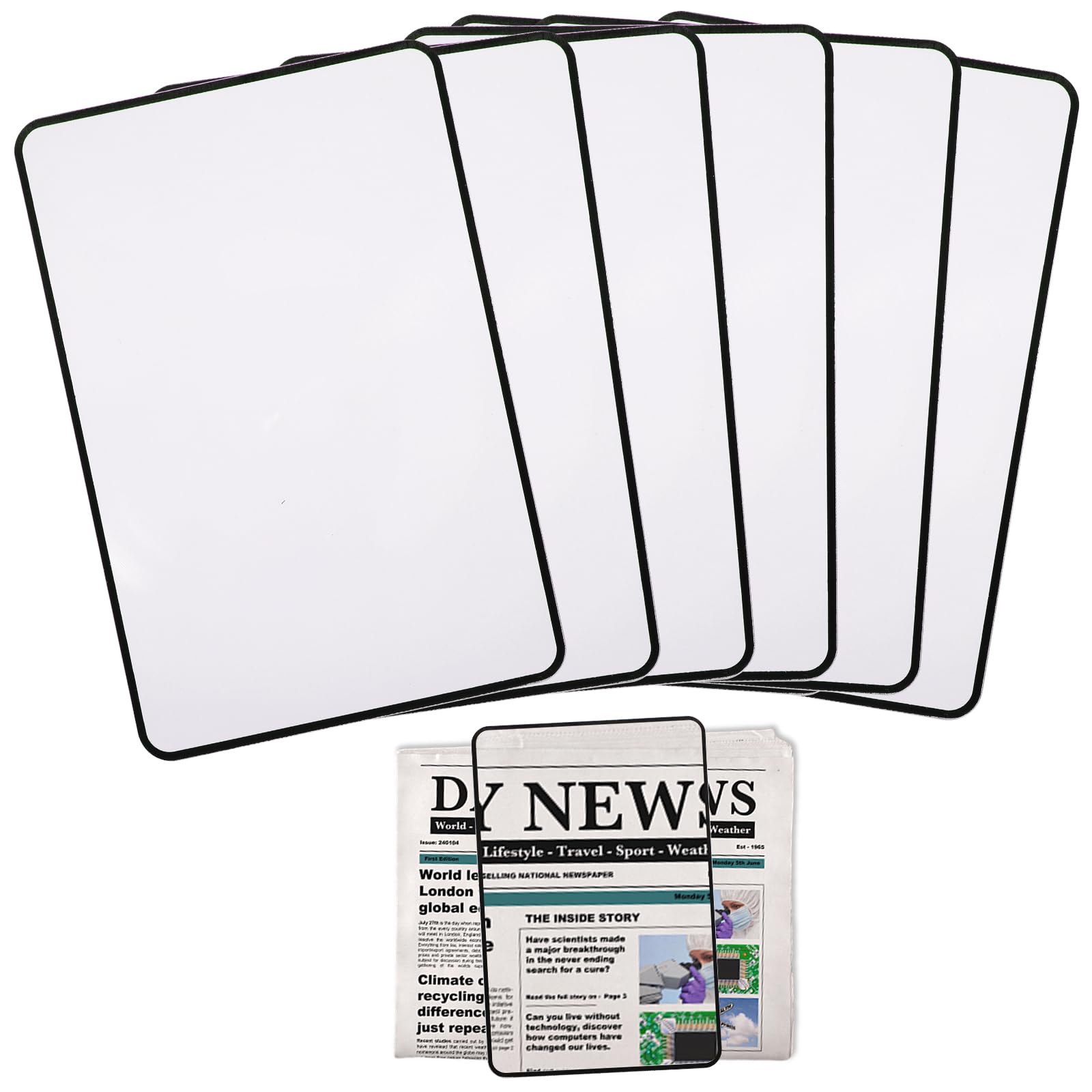 Amazon.com: 6 Pcs Rectangular Magnifier Sheet Handheld Full Page ...
