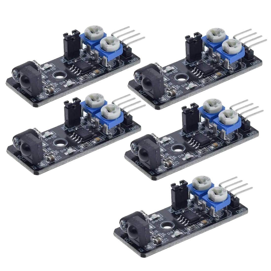 HiLetgo 5pcs IR Infrared Obstacle Avoidance Sensor Module 4 Pin for ...