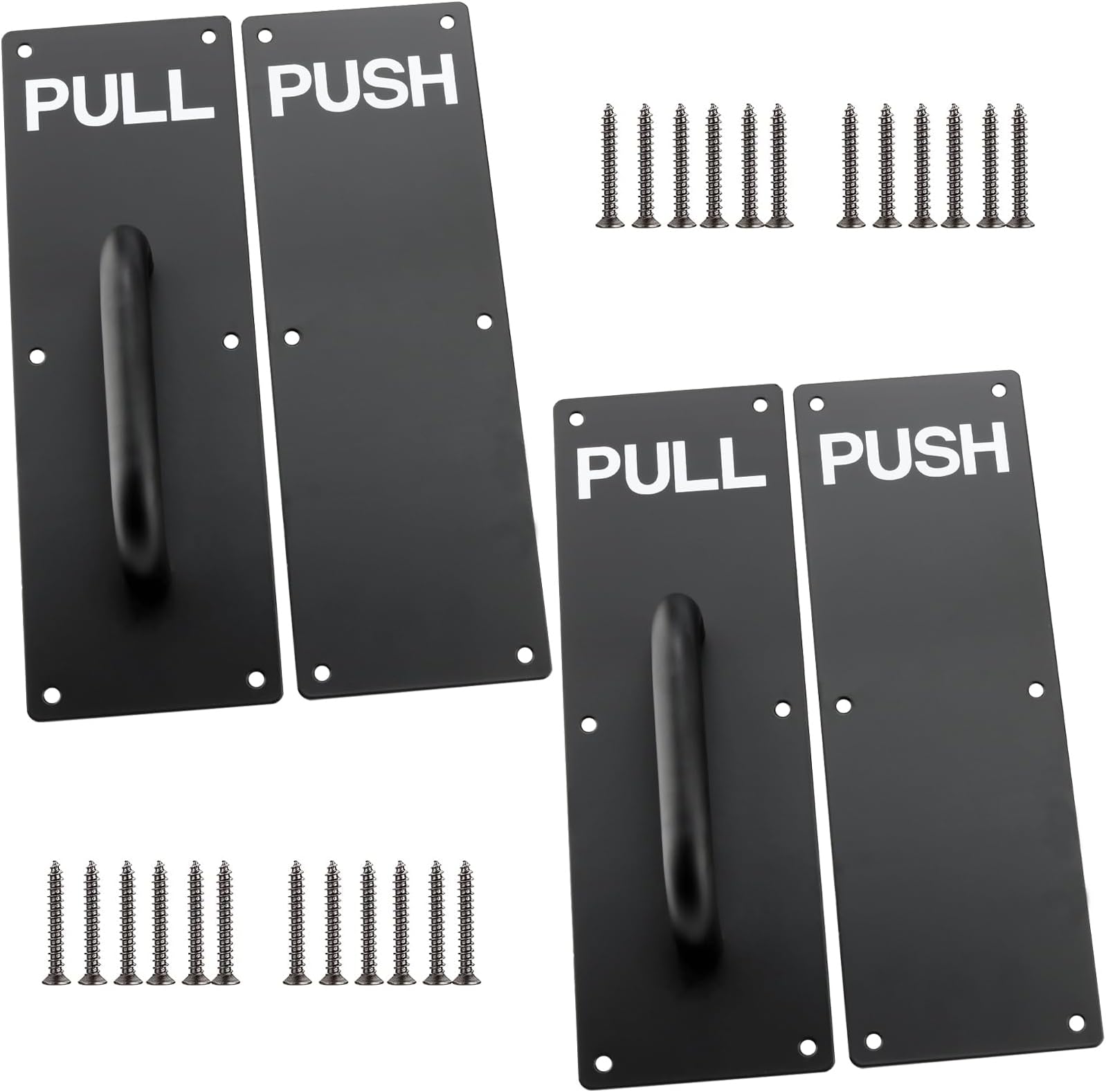 MAHIONG 4 PCS 12 x 4 Inch Stainless Steel Door Handle, Pull and Push ...