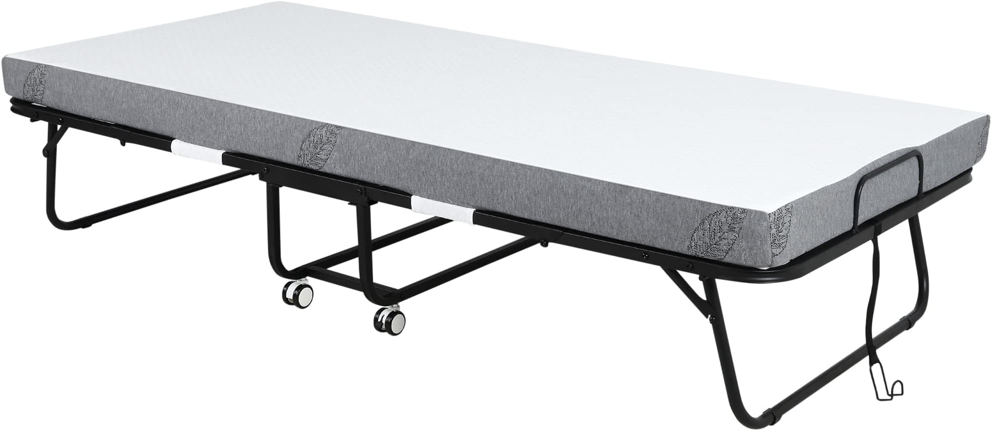 Amazon.com: TATAGO Dual Use Ottoman Folding Bed with Steel Frame Base ...