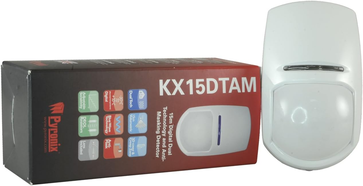 Pyronix KX15DTAM - Dual Technology Motion Detector, White, Patented ...