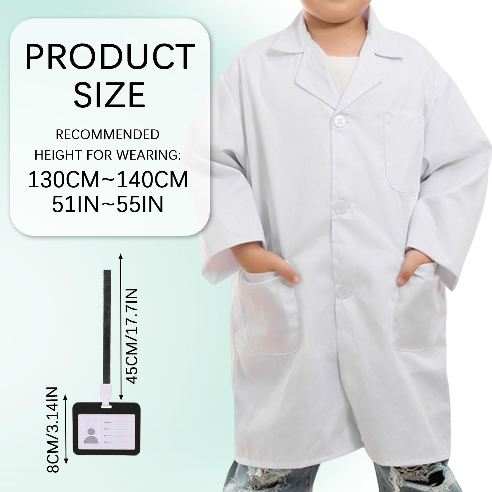 FUIPVGI 2 Pcs Kids Scientist Costume Scientist Doctor Fancy Dress, Kids ...