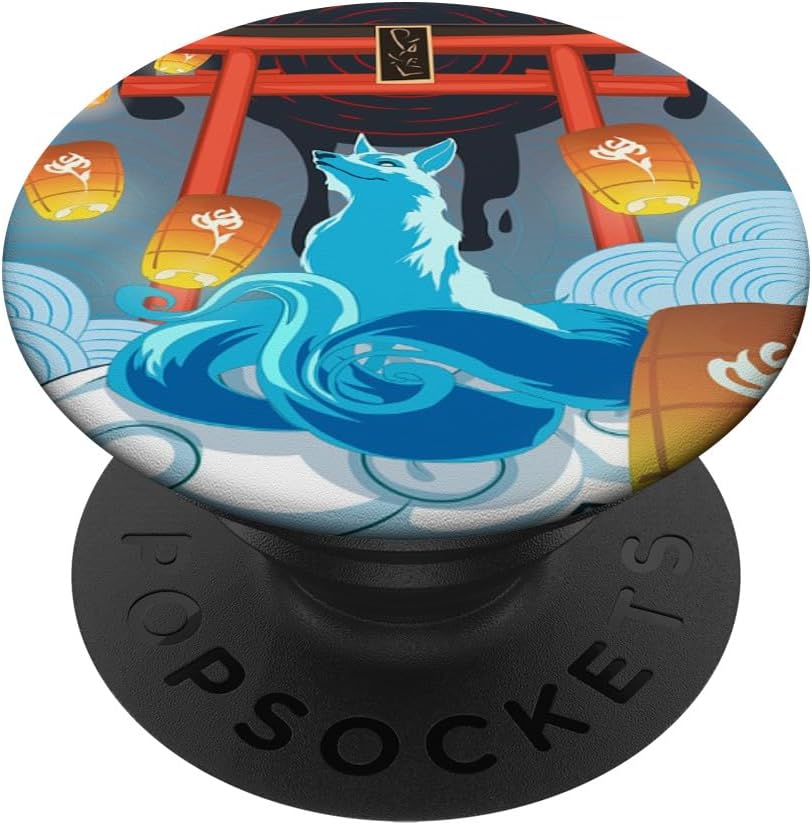 Amazon.com: Japanese Nine Tailed Fox Kitsune Gift PopSockets Standard ...