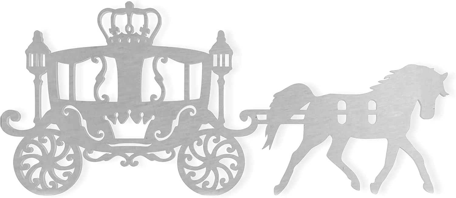 Amazon.com: Jess and Jessica Metal Wall Art Metal Horse Drawn Carriage ...