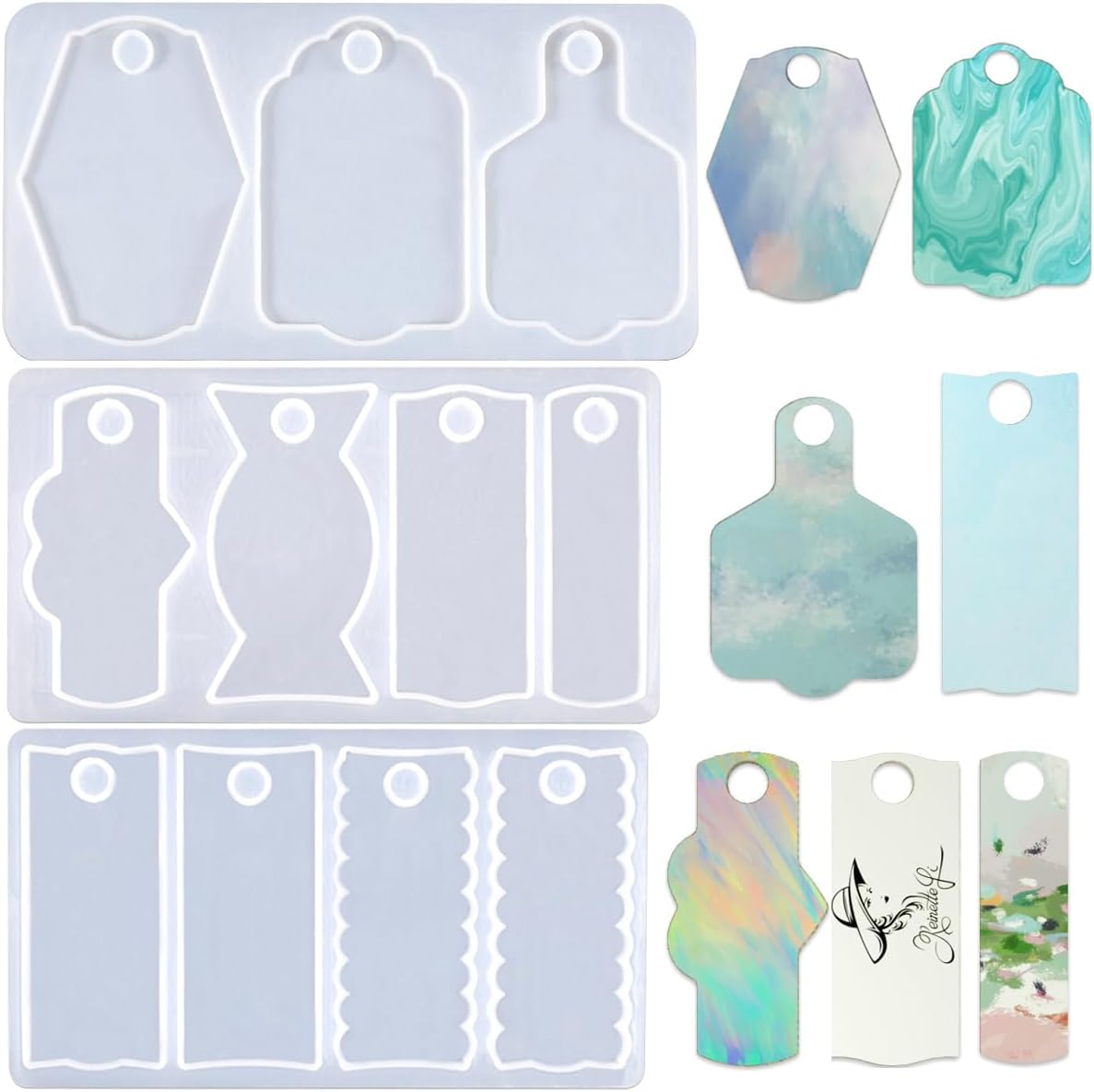 Amazon.com: 2Pcs Name Plate Resin Molds for Stanley Cup Lid, 10 ...