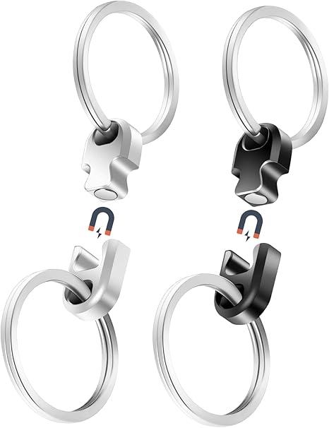 JEINAPA 2Pack Aluminum Magnetic Quick Release Keychain, Detachable ...