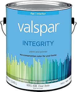 Valspar Integrity Latex Paint And Primer Flat Interior Wall Paint ...
