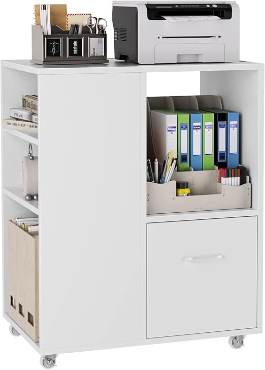 hefoths Rollcontainer, Aktenschrank mit Rollen, 2 Ablagen und 1 ...