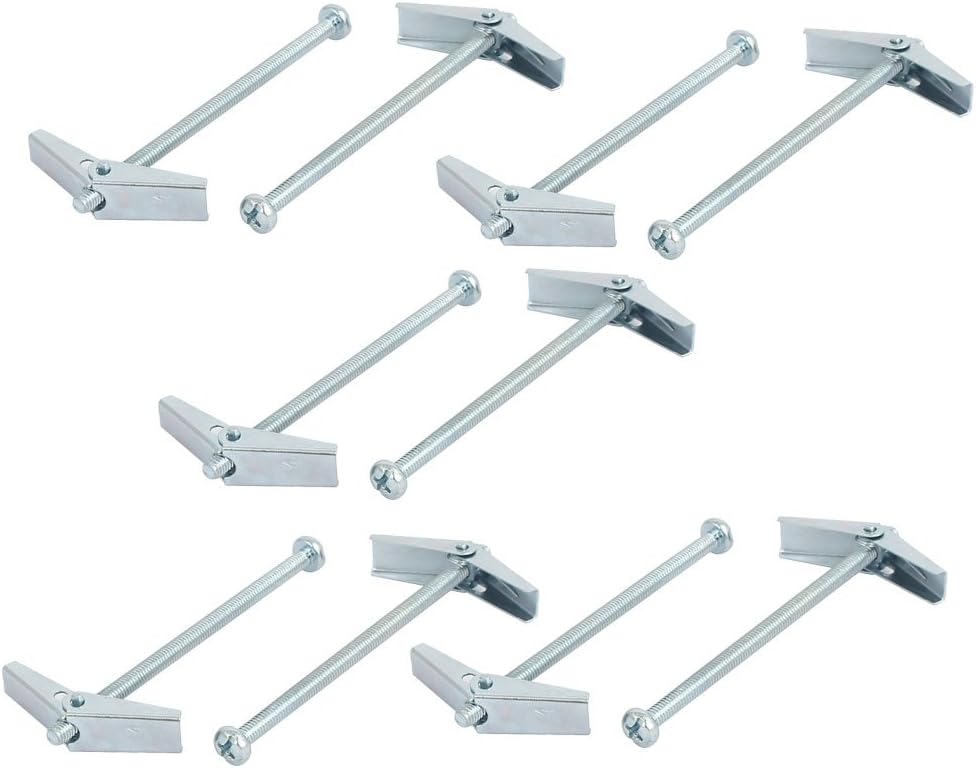 Amazon.com: uxcell M6 x 75mm Male Thread Spring Loaded Hollow Wall ...