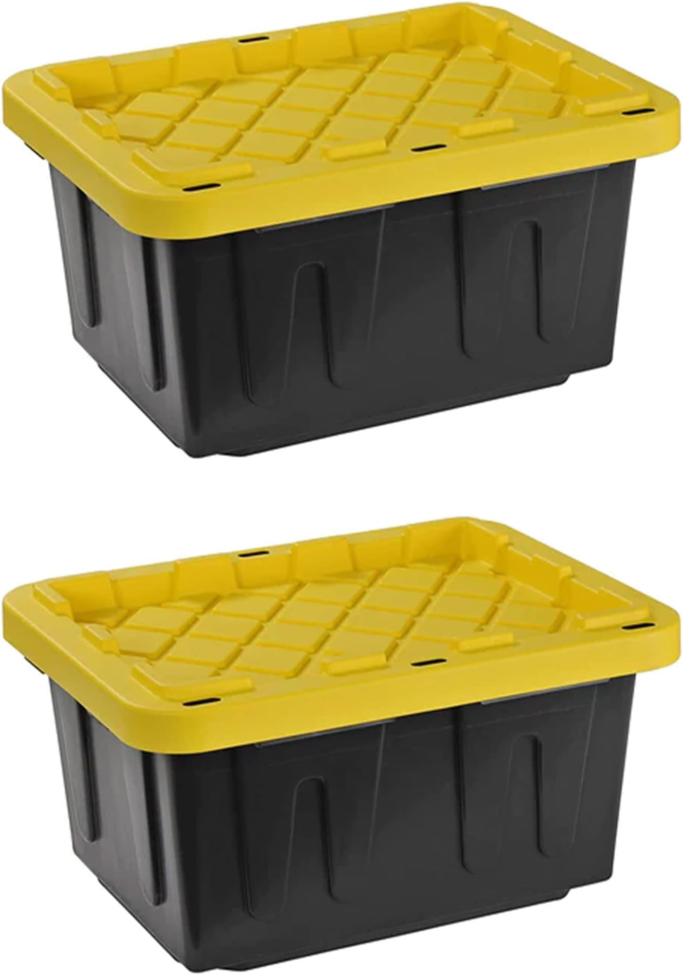 Amazon.com - 3 Gal. Heavy Duty Plastic Storage Bins with Lockable Lids ...