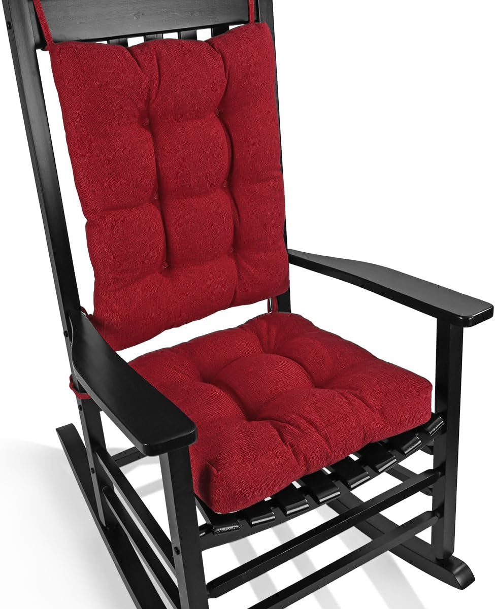 Amazon.com: BUYUE Chair Cushion Set for Rocking Chair, Back Pillow ...