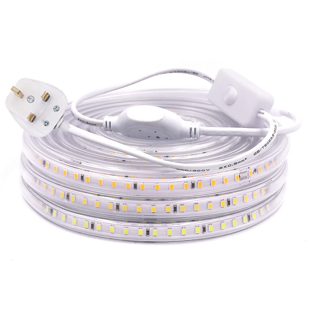 GQL 220V-240V LED Strip (Cut to 20cm) with Switch Power Supply ...