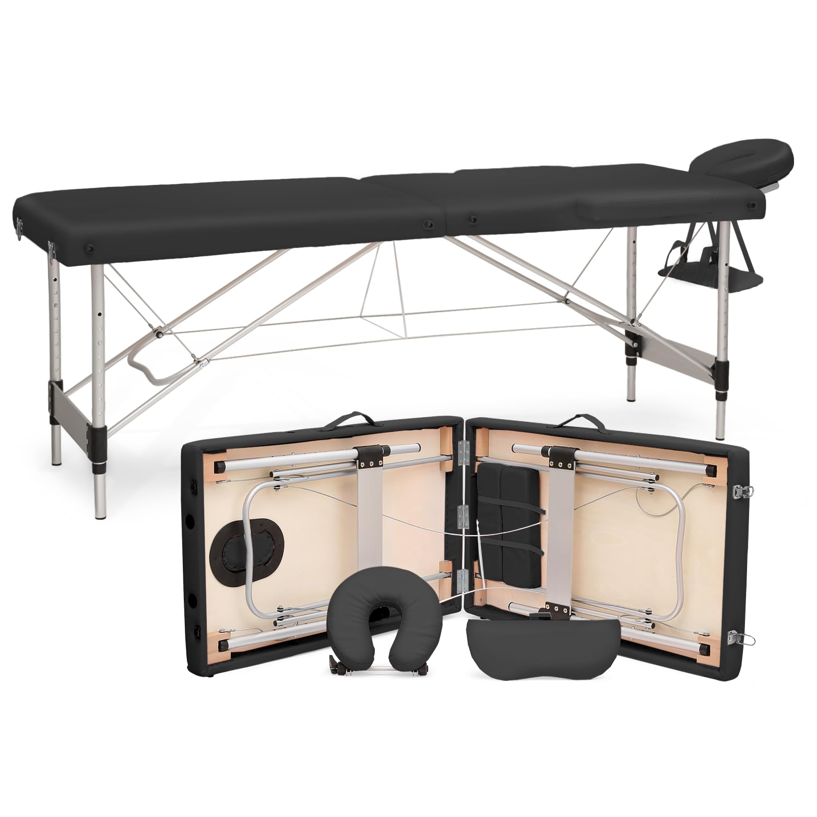 Amazon.com: MoNiBloom Massage Table 2 Fold Portable Massage Table 82 ...