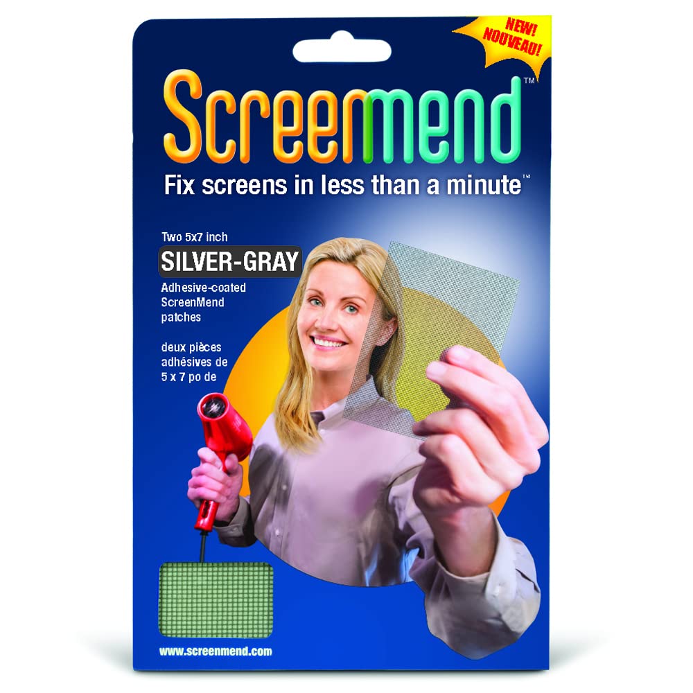 Snapklik.com : Window Screen Repair Kit - 5"x7" Patch Silver