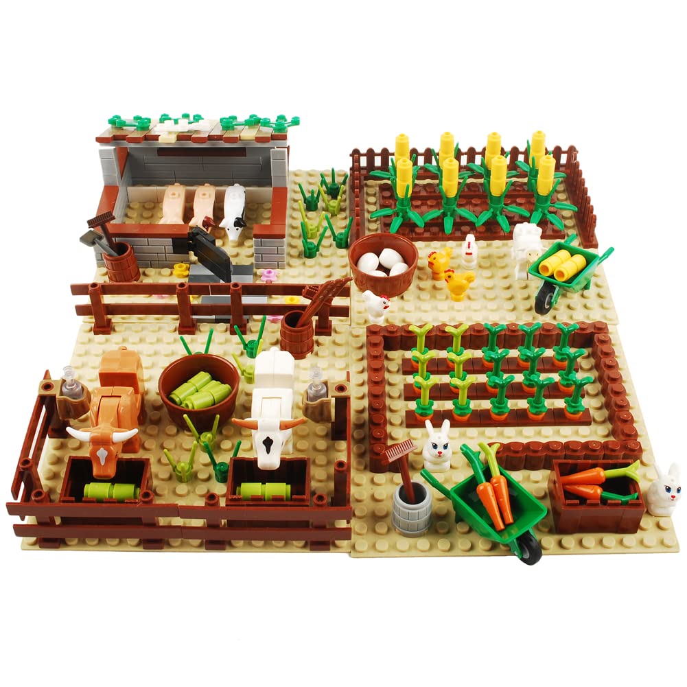 Snapklik.com : BAENRCY Farm Field Set Building Blocks Plant Animal ...