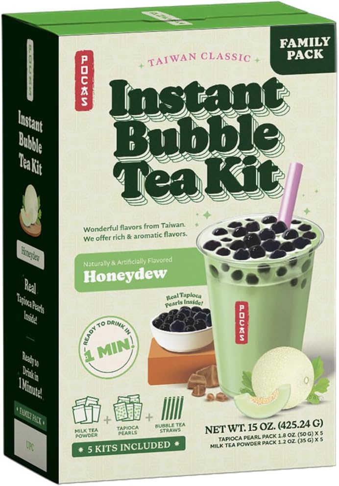 Amazon.com: Pocas Bubble Tea Kit, Honeydew - Instant Milk Tea Powder ...
