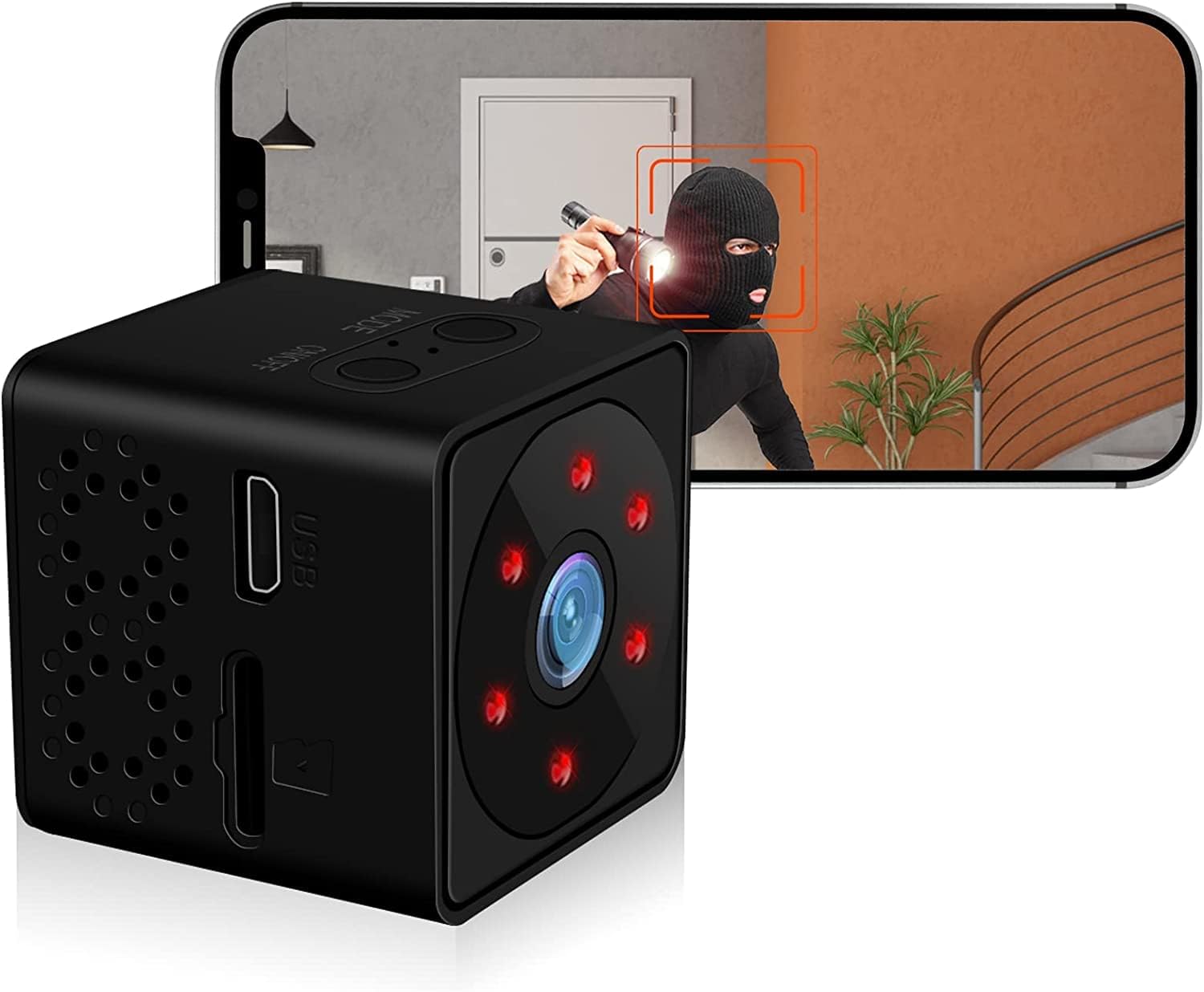 【2024 Upgraded】 Spy Camera WiFi Mini Spy Camera, Nanny Cam, 【4K Ultra ...