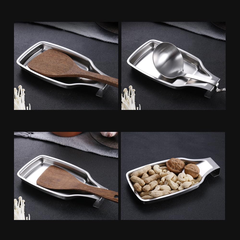 Snapklik.com : Spoon Rest,Spatula Ladle Holder,SUS304 Stainless Steel ...