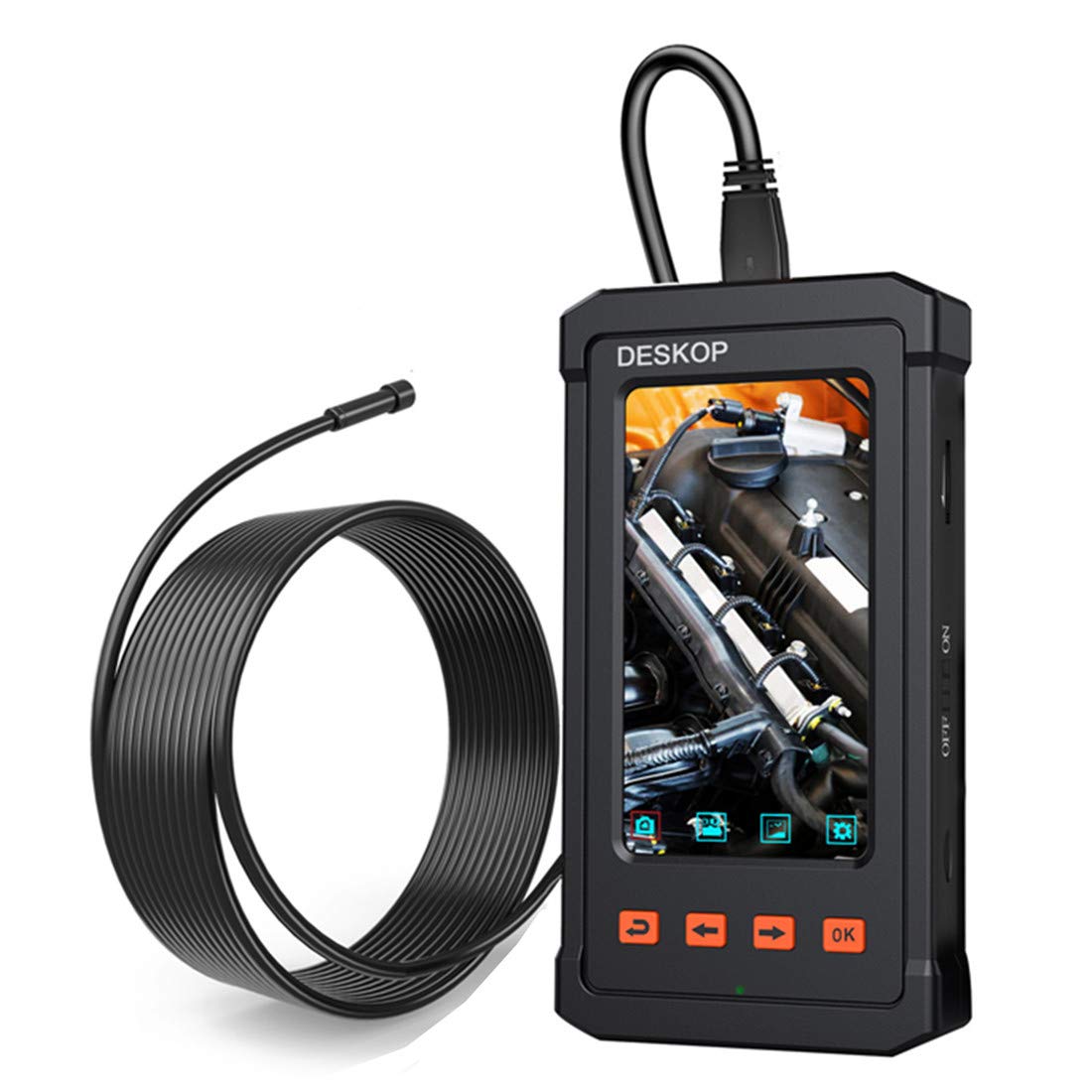 DESKOP Industrial Endoscope, 4.3inch LCD Screen with 5.5mm Borescope ...