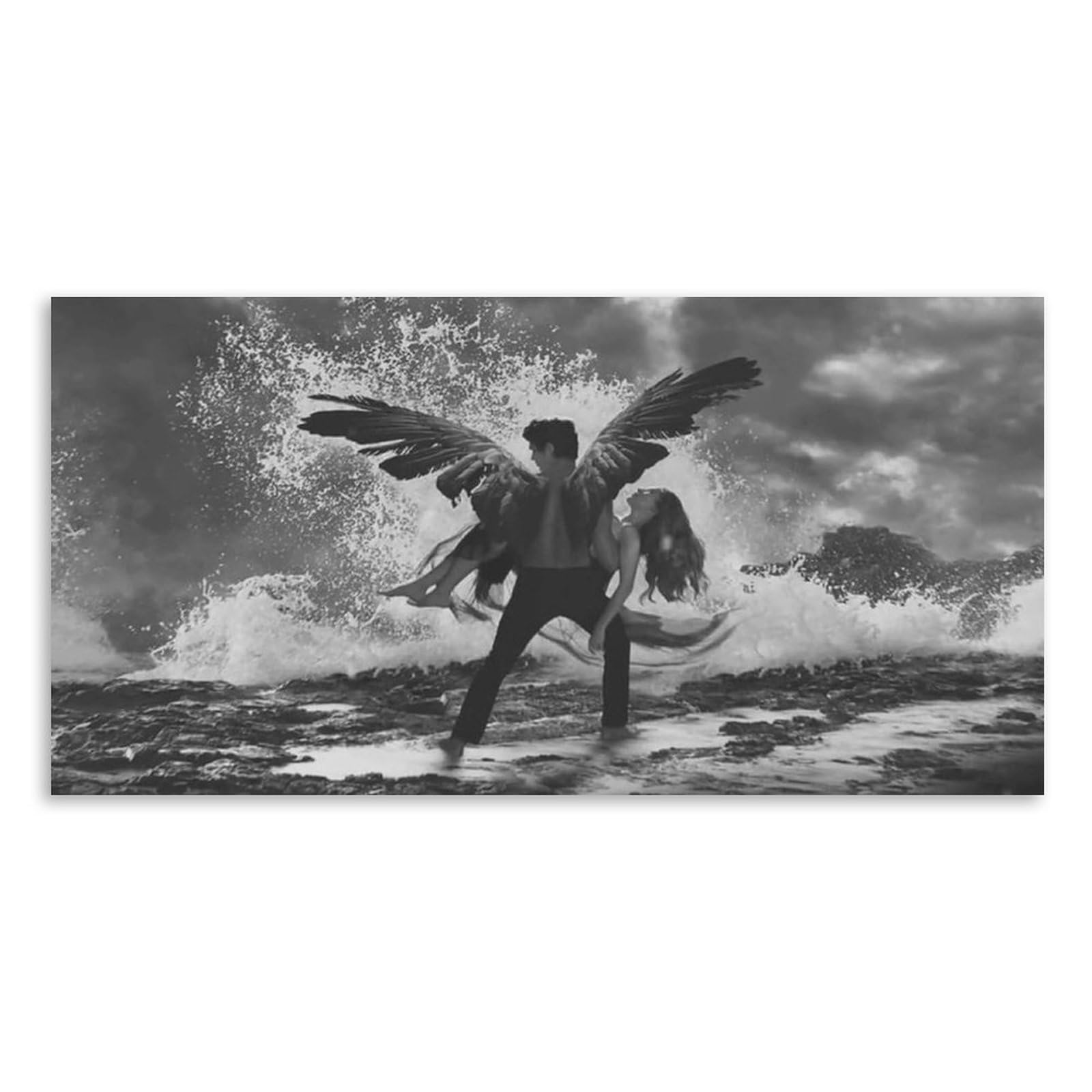 Black And White Drawings Of Male Angels