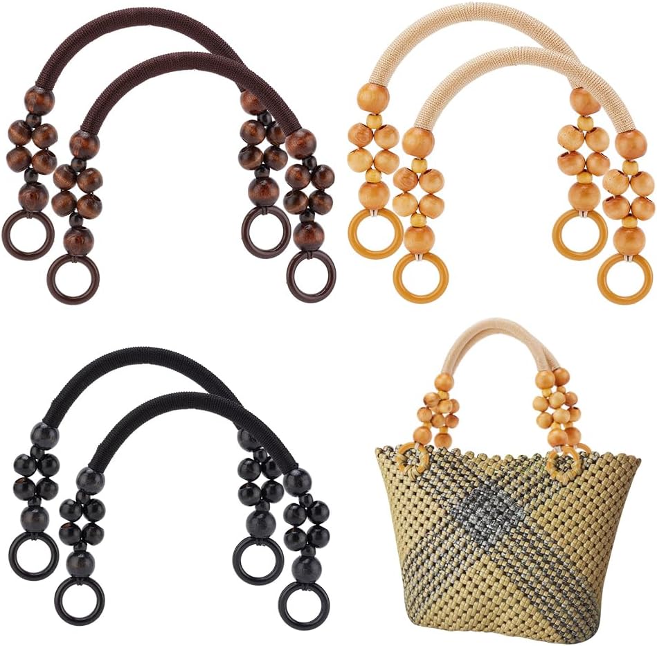 Amazon.com: CHGCRAFT 4Pcs Oval Rectangle Wooden Bag Handle Replacement ...