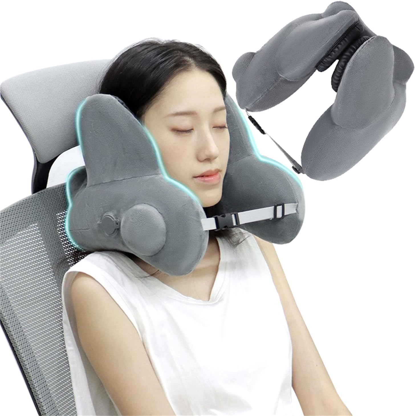 Amazon.com: Travel Neck Pillow with Noise Reducing Earmuffs, Best ...